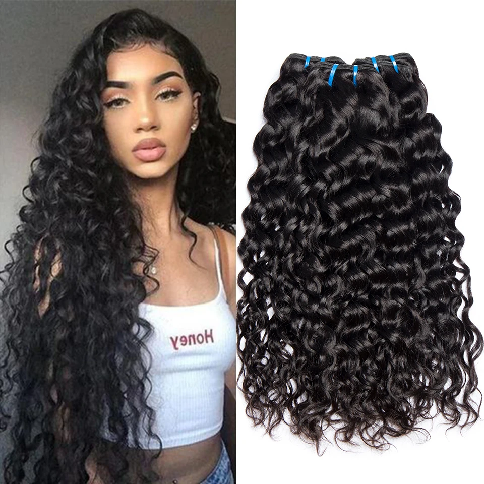 Water-Wave-Hair-Bundles-30In-Long-3-4Pcs-Lot-Wet-And-Wavy-Remy-Human ...