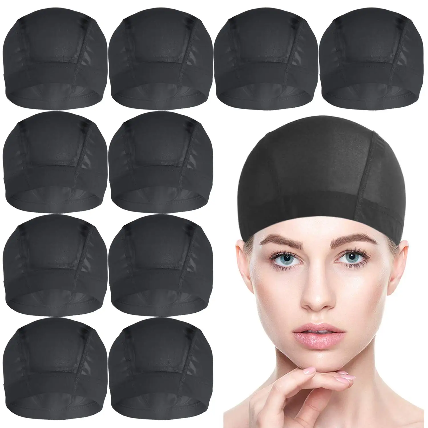 BALCK-STAR-Wig-Caps-for-Black-Wig-Making-Making-Stretchable-Dome-Mesh ...