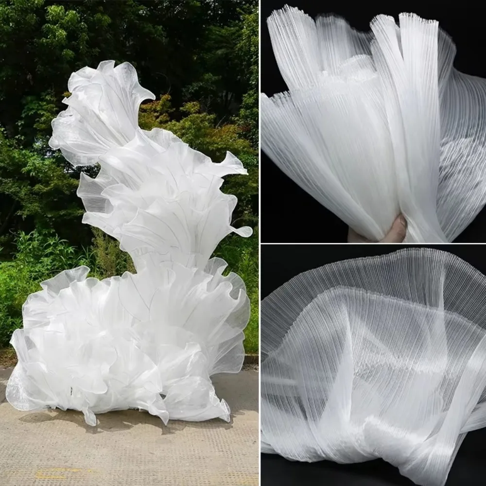 2025 Bright Organza Fabric Stiff Shape DIY Designer Fabrics Polyester ...