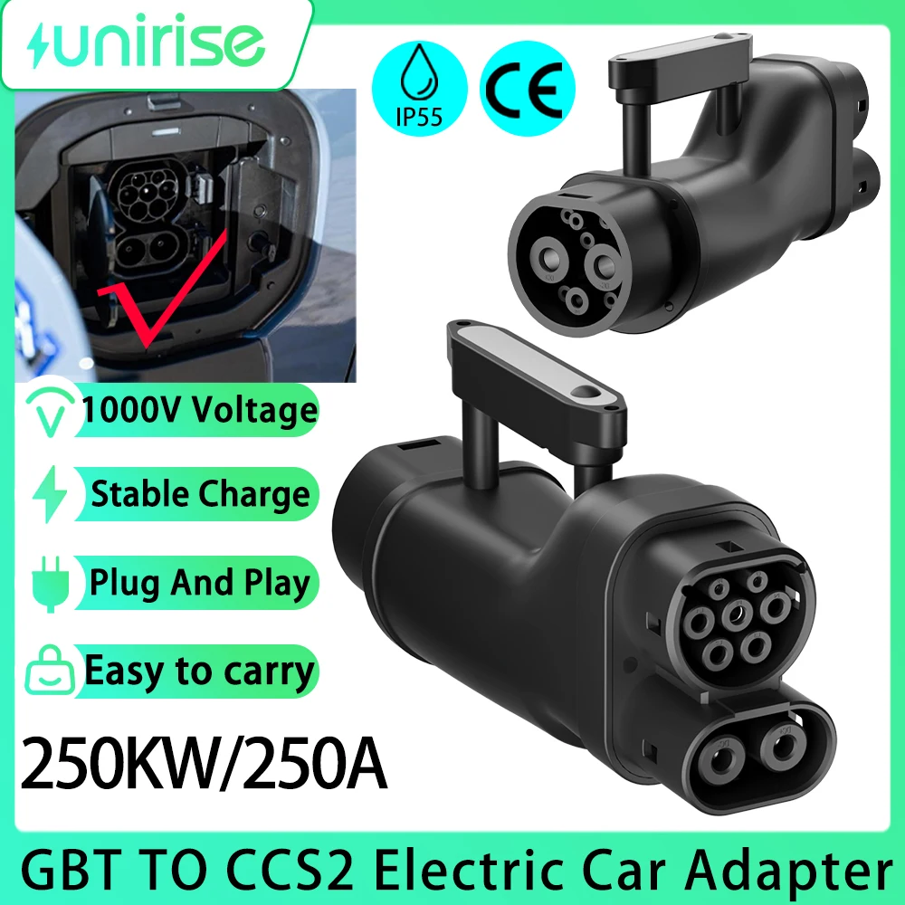 EV car Adapter GBT To CCS2 DC 250KW Fast Charging Converter GB/T to CCS ...
