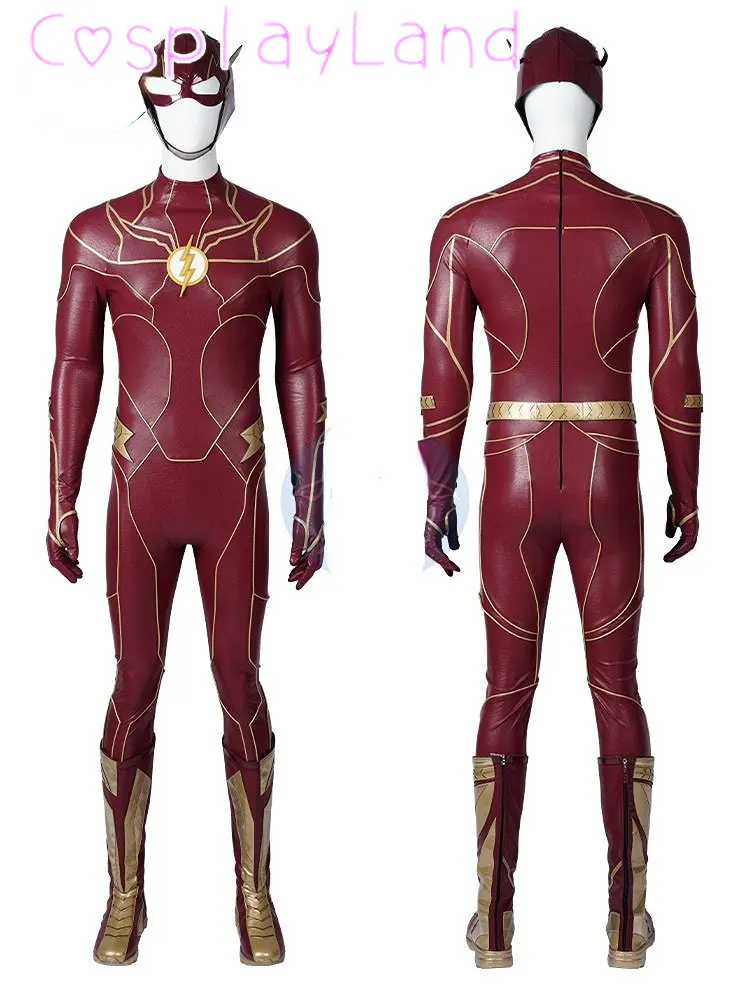 2023-Superhero-Barry-Allen-Cosplay-New-Outfit-Red-Jumpsuit-With-Boots ...