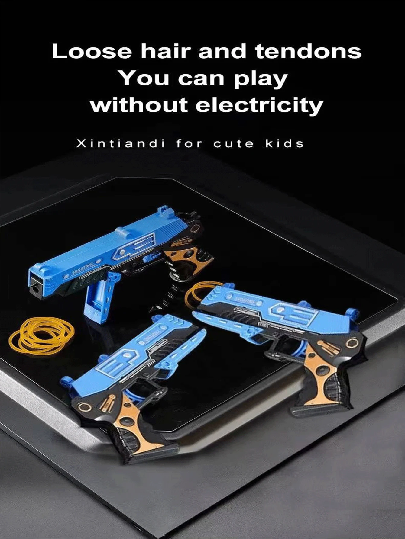 Continuous-Fire-Rubber-Band-Pistol-Simulation-Foldable-Launcher ...