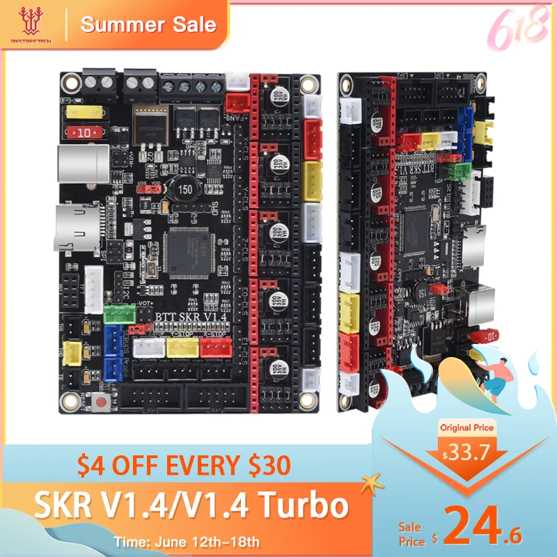 Bigtreetech Skr V1.4 Motherboard Btt Skr V1.4 Turbo Control Board Tmc2208 For Ender 3 Voron 2.4 ...
