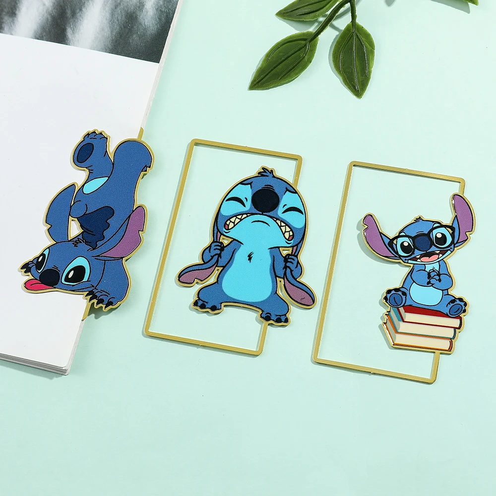 Cute-Stitch-Book-Marks-Cartoon-Anime-Fans-Gifts-Collect-Metal-Bookmarks ...
