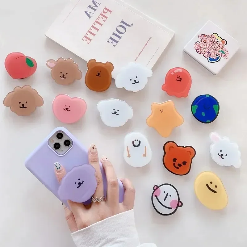 Korean-Style-Phone-Grip-Tok-Holder-Universal-Cute-Cartoon-Bear-Puppy ...