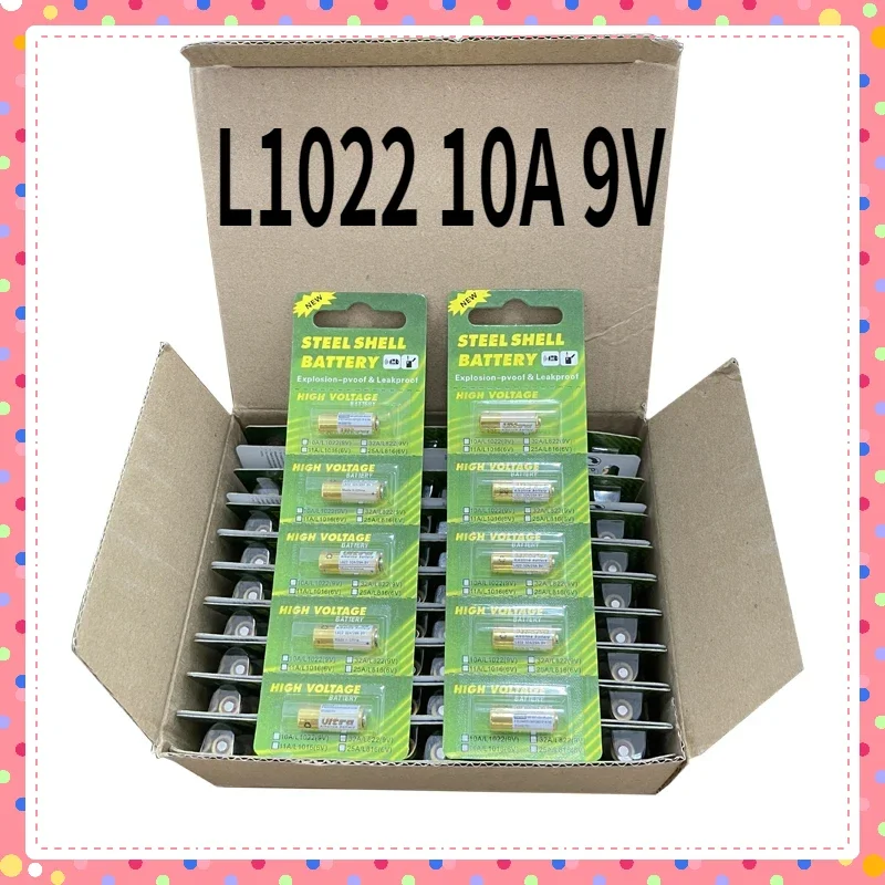 50Pcs L1022 10A 9V Akaline Battery 9V10A Primary Single Use Batteries ...