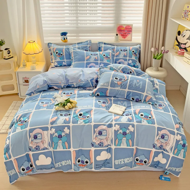Cartoon-Disney-Four-Set-Duvet-Cover-Set-Of-Washed-Cotton-Bedding-Set ...