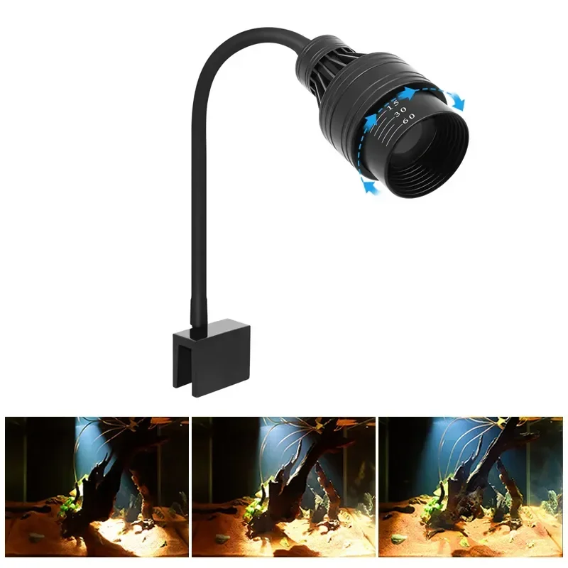 Luz-Led-de-acuario-para-decoraci-n-de-pecera-foco-de-enfoque-ajustable ...