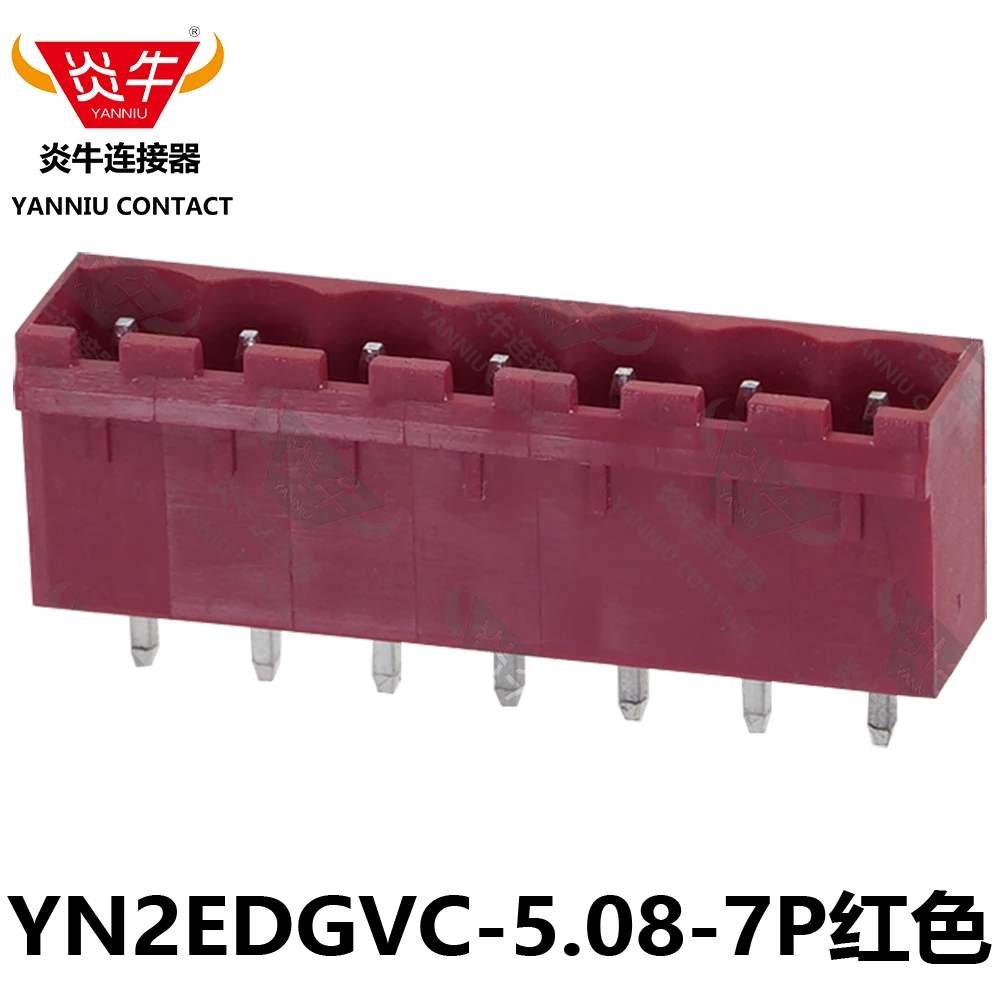 10Pcs YN2EDGVC-5.08 Red 2P~12P 2EDGV 2EDGK 2EDGVC 5.08mm 2P Pluggable ...