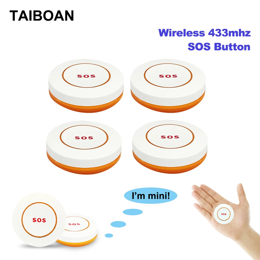 TAIBOAN-Mini-Round-Shape-Elderly-Emergency-Button-SOS-Wireless-433M ...