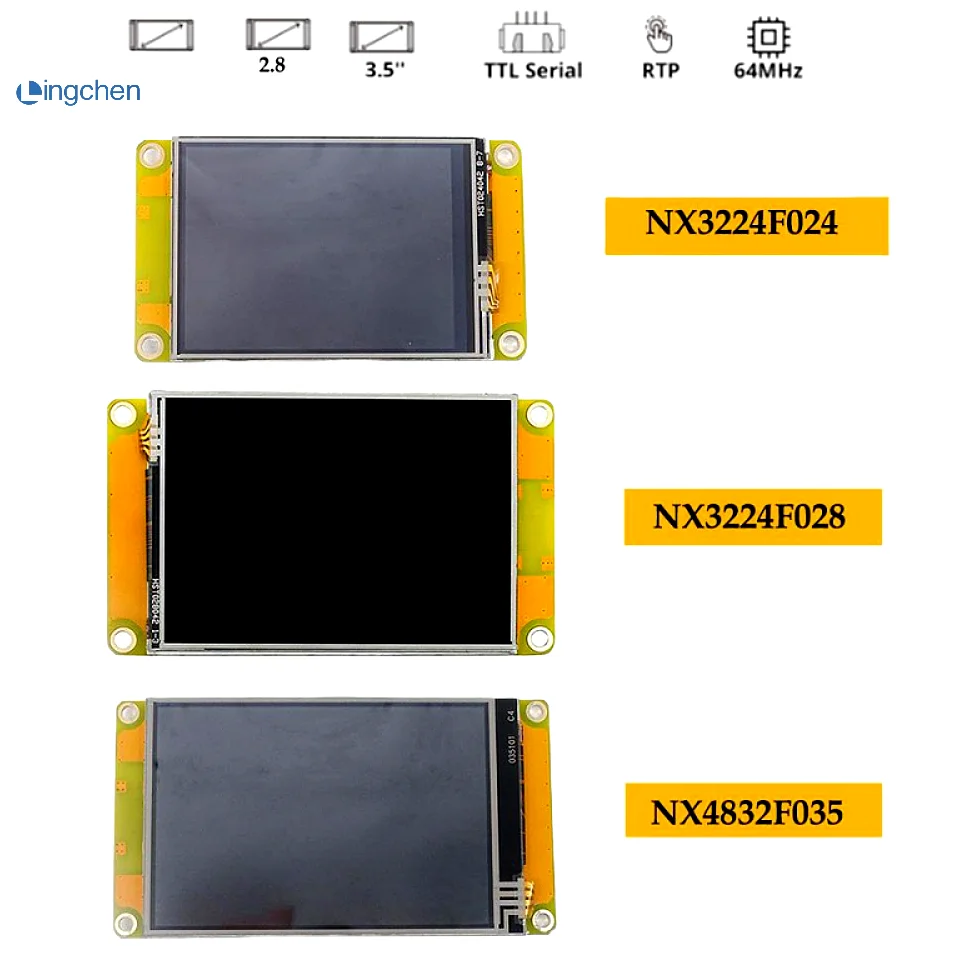 Nextion NX4832F035/NX3224F028/NX3224F024 3.5 ";/2.8";/2.4 "; Resistive Touch Screen Smart HMI ...