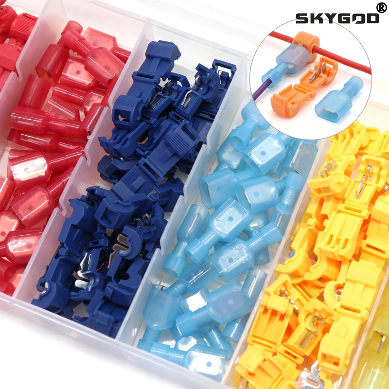 Boxed-T-type-Crimp-Terminal-Wire-Connection-Clip-Quick-Peel-Free ...