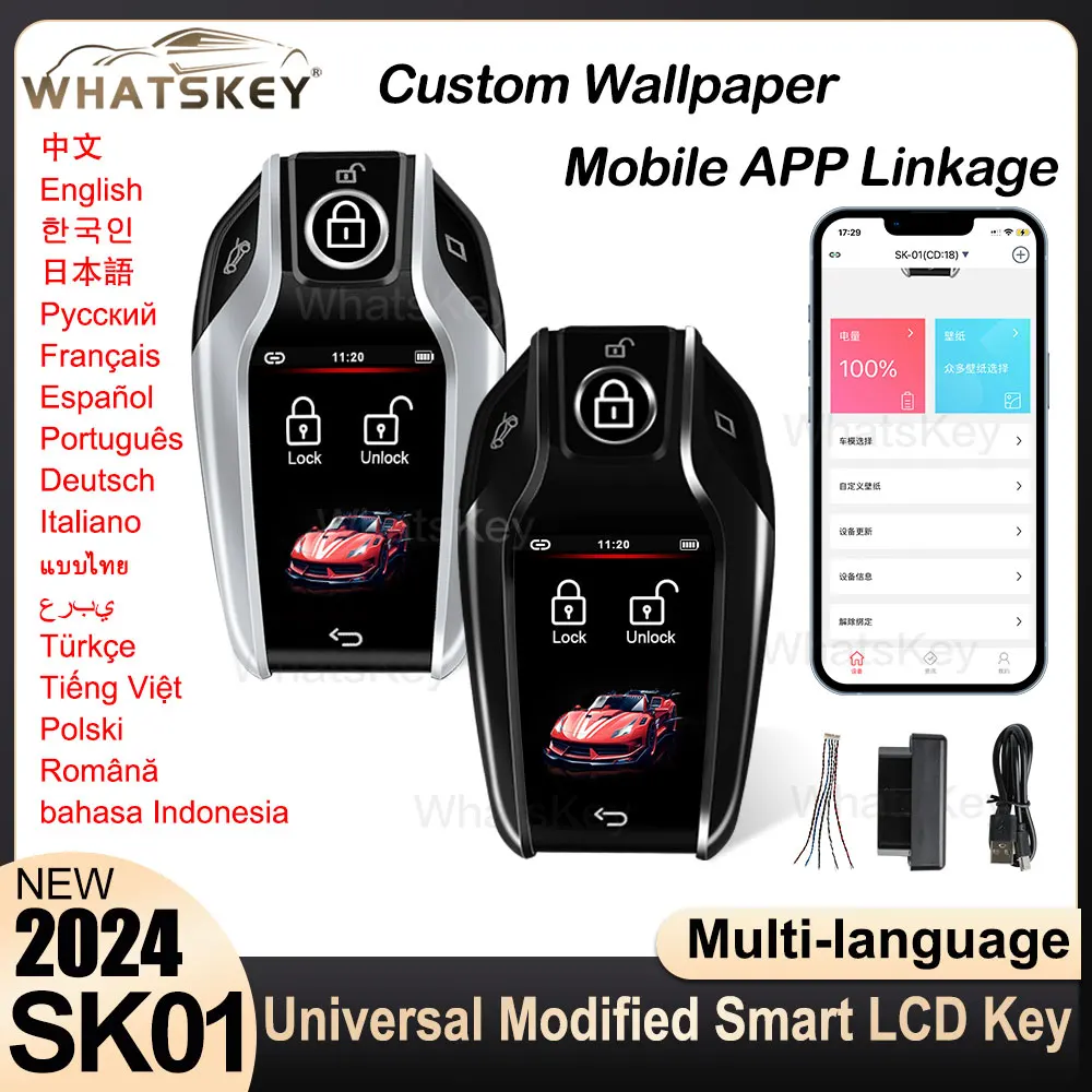 SK01-Universal-Smart-Remote-LCD-Car-key-APP-Customized-wallpaper-For ...