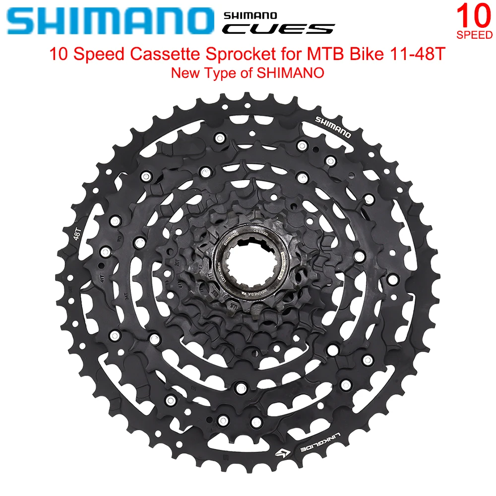 SHIMANO-CUES-10-Speed-Cassette-Sprocket-LG300-LG400-11-43T-11-48T-Black ...