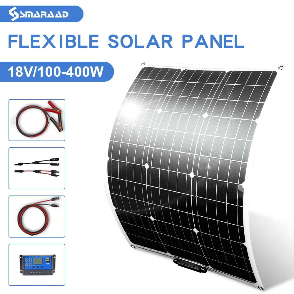 Solar-Panel-Kit-Long-Lasting-Flexible-Solar-Panel-100W-200W-300W-400W ...