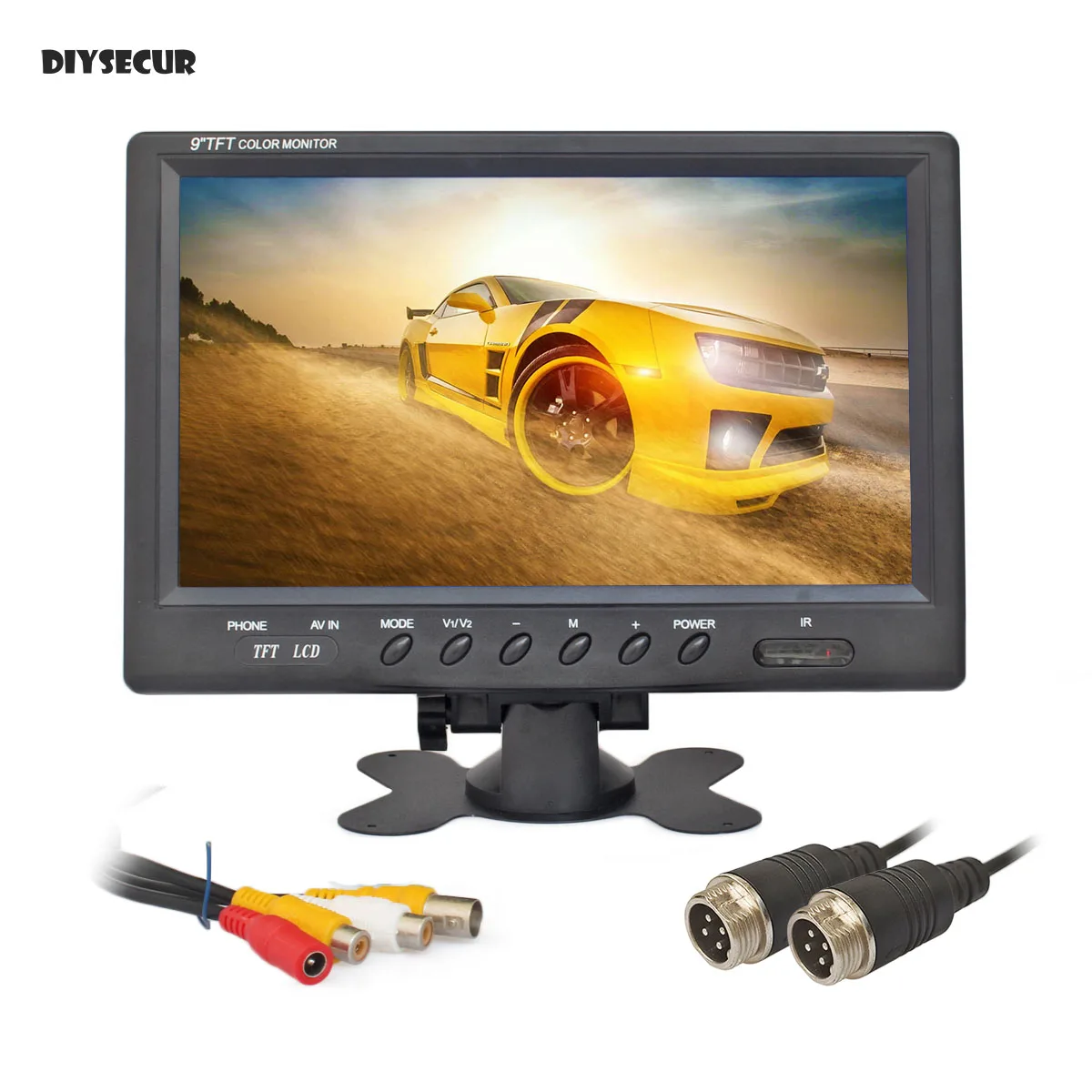 DIYSECUR-9inch-TFT-LCD-Car-Monitor-Display-Car-Reverse-Rear-View ...