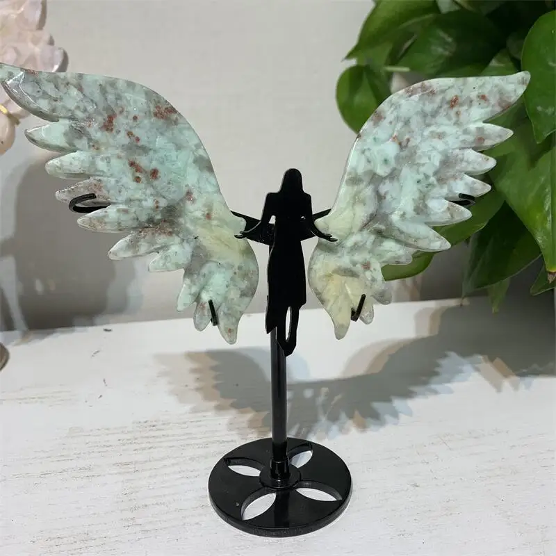 Natural-Flower-Agate-Angel-Wings-Crystal-Carving-Crafts-Healing-Energy ...