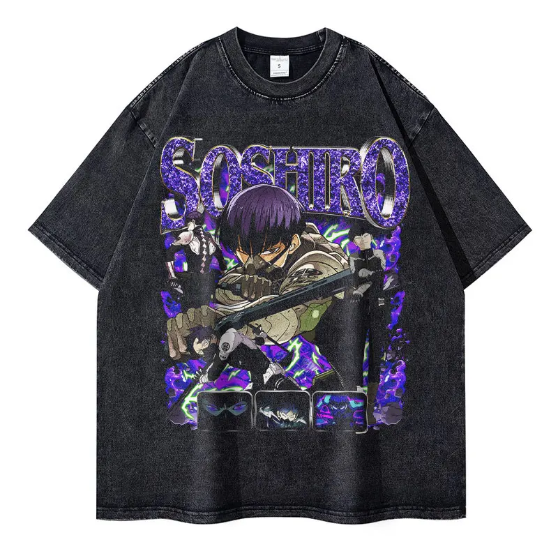Hoshina-Soshiro-T-Shirts-Vintage-Washed-Kaiju-No-8-T-shirt-Oversized ...