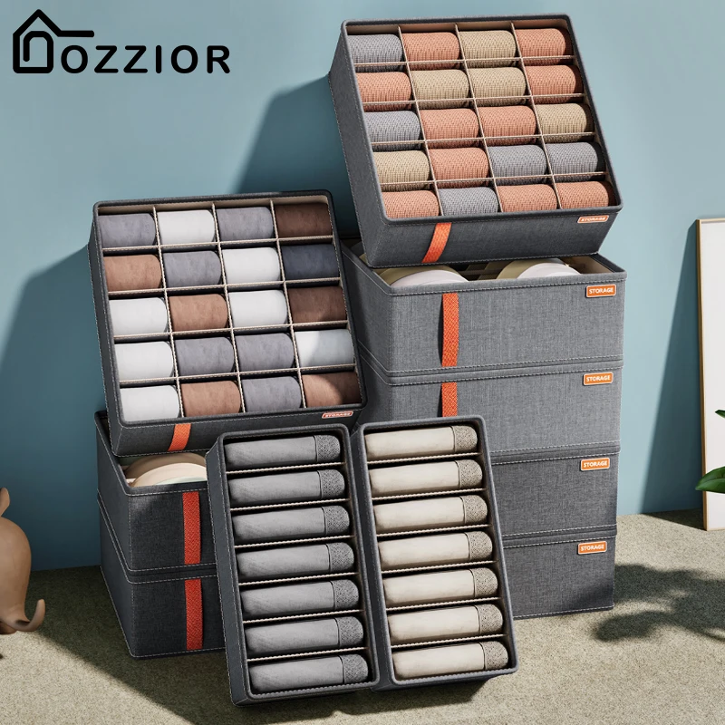 Oxford-Cloth-Underwear-Socks-Organizer-Boxes-Underpants-Storage-Drawer-Sorting-Boxes-Bedroom ...