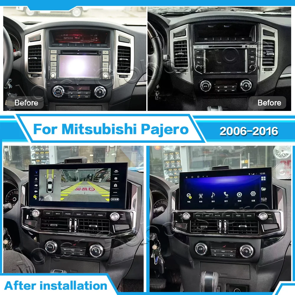 For-Mitsubishi-Pajero-2006-2016-Android-LCD-Instrument-Panel-Assembly ...