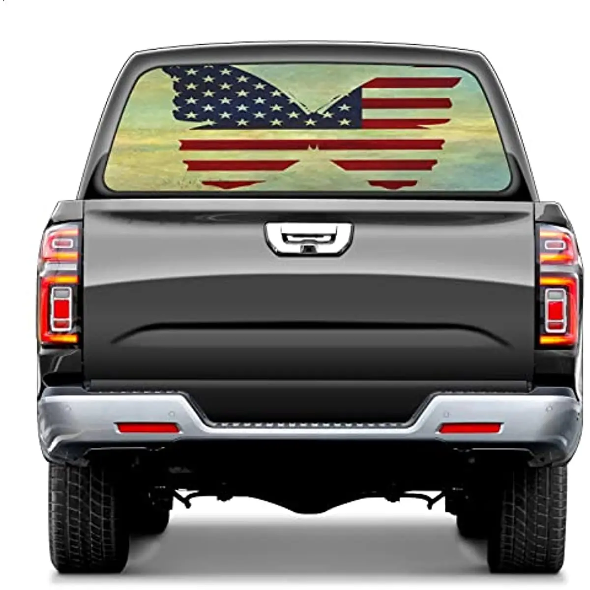 Truck-Rear-Window-Decal-Wrap-America-Butterfly-Flag-Pickup-Trucks-Back ...
