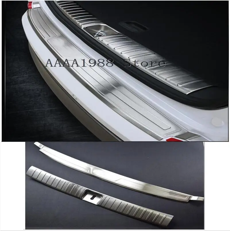 Stainless Steel Rear Bumper Protector Sill Trunk Tread Plate Cover Trim ...