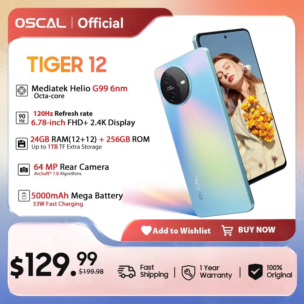 OSCAL-TIGER-12-Android13-Smartphone-Helio-G99-6-78-120Hz-2-4K-Display ...