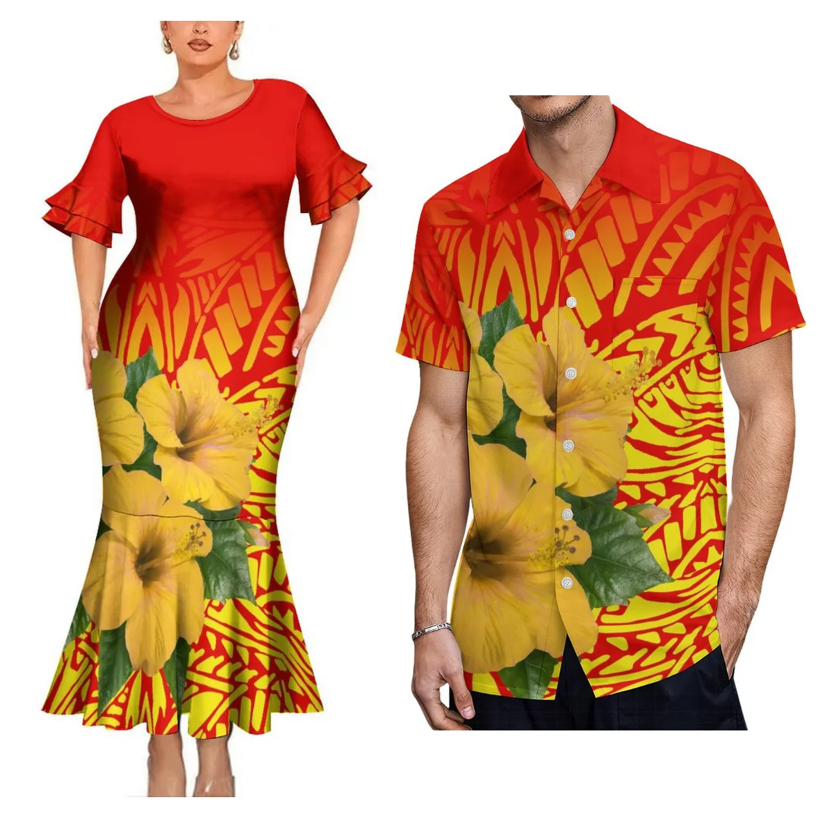 Newly Designed Polynesian Women'S Party Long Dress Chic Dress Pacific ...
