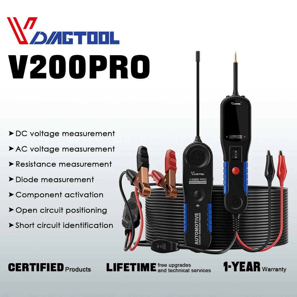 VDIAGTOOL-V200-Pro-Automotive-Power-Circuit-Probe-Tester-Breaker-Finder ...