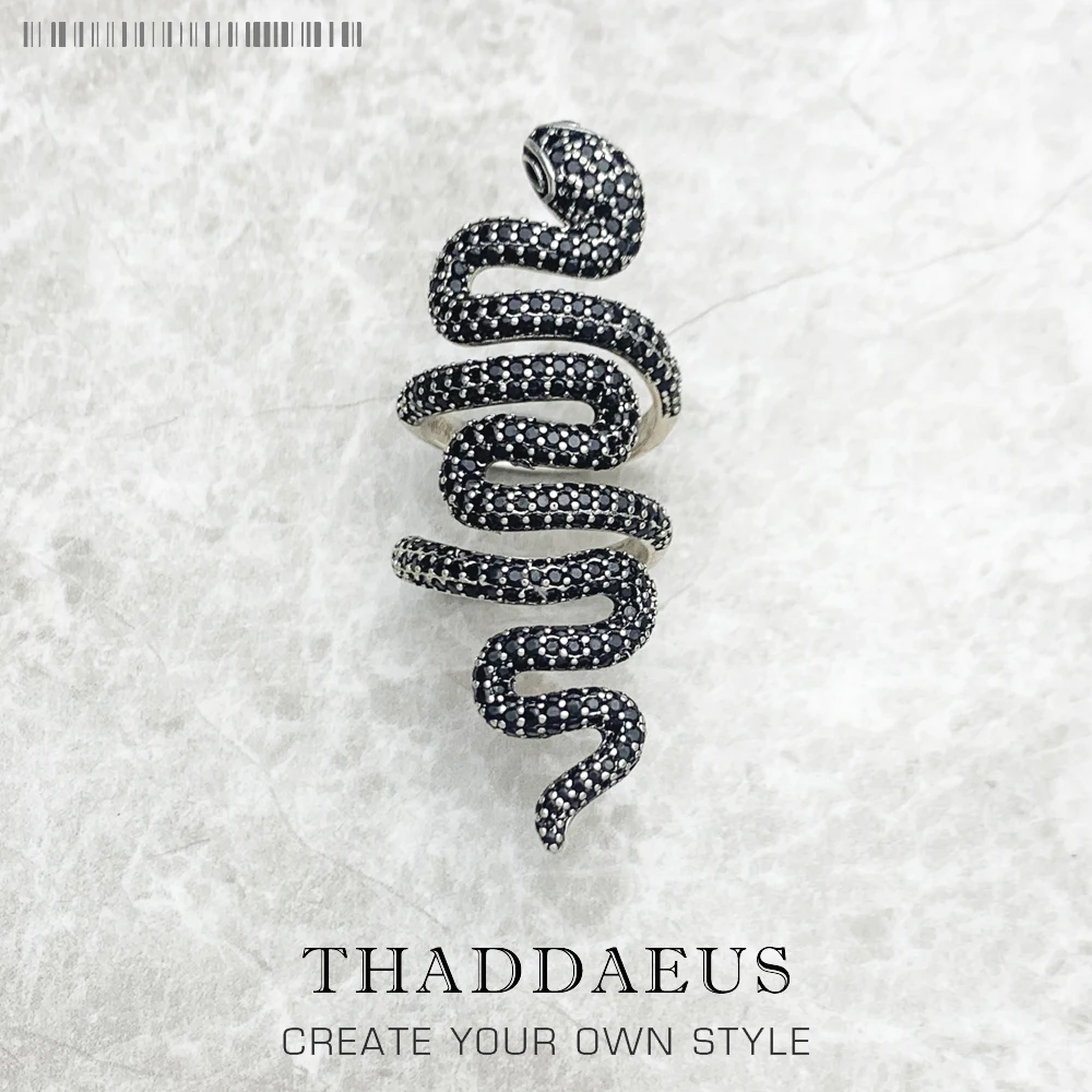 Long Black Snake Ring Europe Style Vintage Fine Jewerly For Girls Women ...