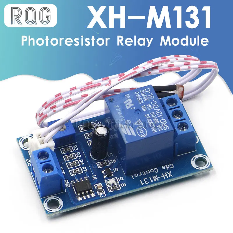 XH-M131 dc 5v/12 12vの調光スイッチフォトレジスタリレーモジュール検出センサー 10A輝度自動制御モジュール