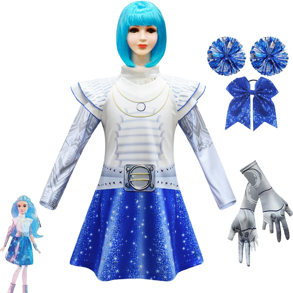 Disney-Zombies-3-Addison-Alien-Kids-Clothes-Girls-Cheerleader-Dress-Cosplay-Costume-Child ...