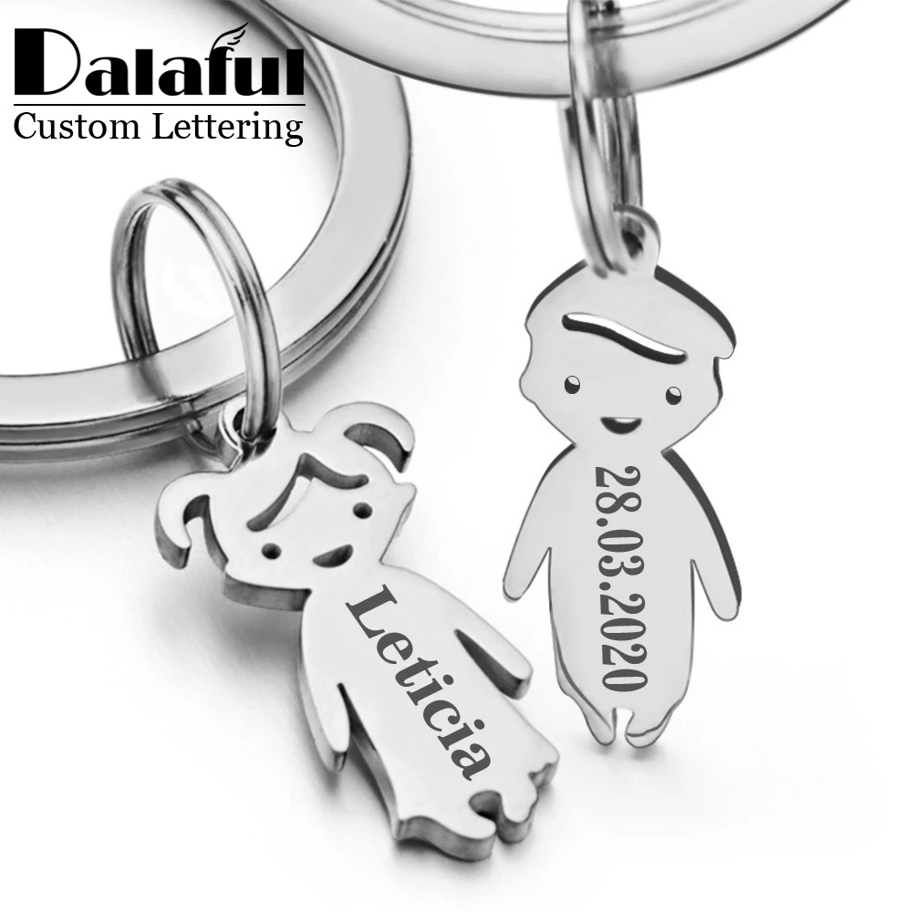 Personalized Baby Keychain Family Gifts Custom Name Date Boys Girls For ...