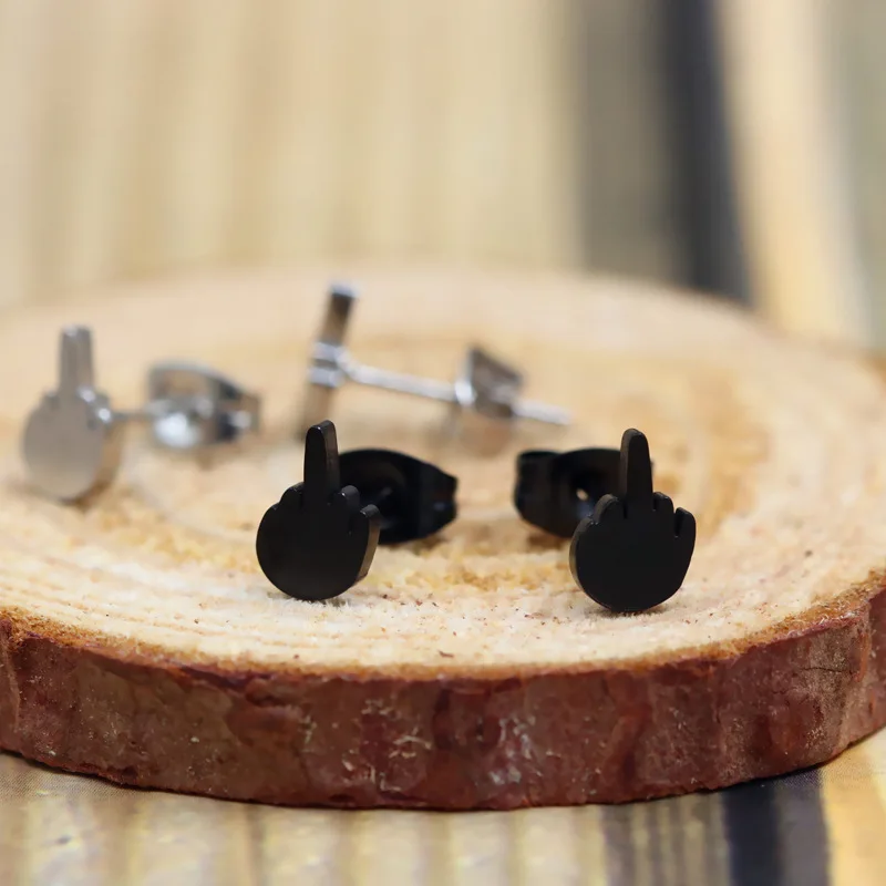 Hiphop-Punk-Style-Ear-Piercing-Jewelry-Silver-Black-Gold-Plated ...