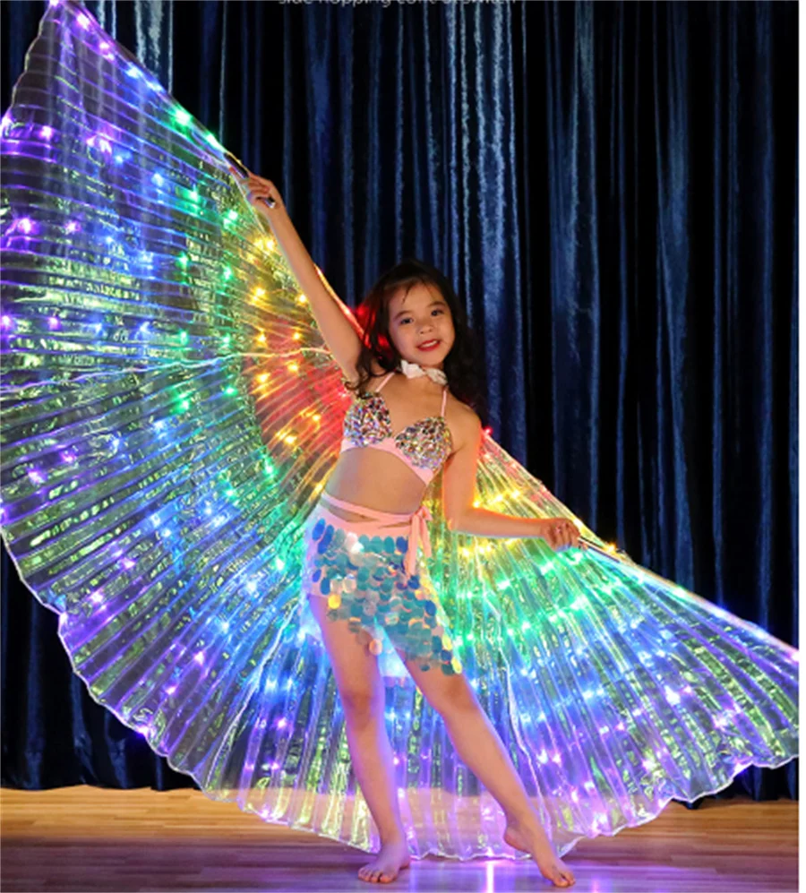 Belly-Dance-LED-Wings-Kid-Girl-Performance-Fluorescent-Butterfly-Isis-Wings-Carnival-Festival ...