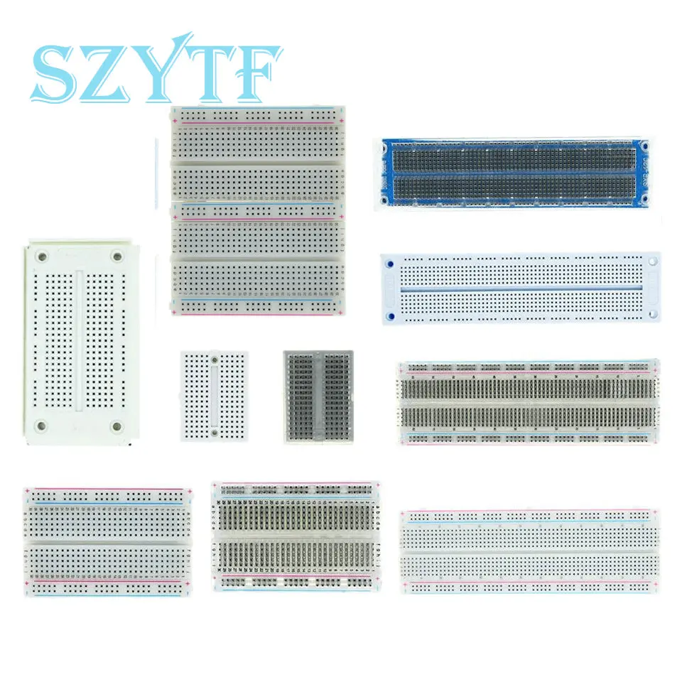 MB-102 MB102 Breadboard 830 Point Solderless PCB Bread Board White ...