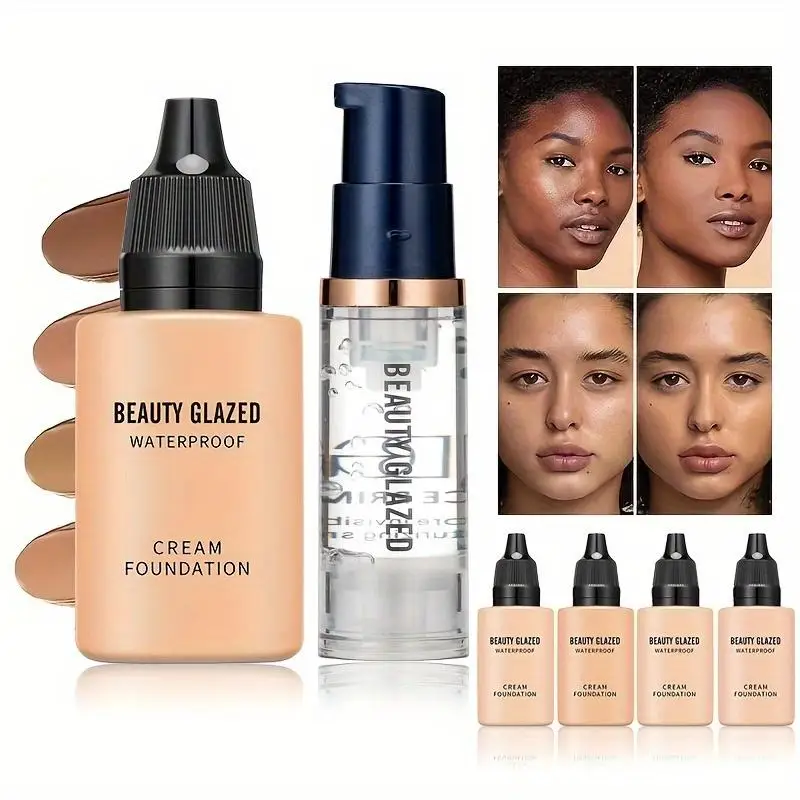 2Pcs-Makeup-Set-Primer-Foundation-Matte-Velvet-Waterproof-Foundation ...