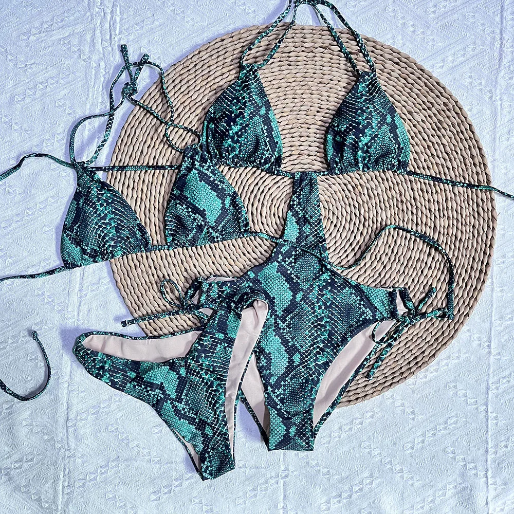 Monokini Snake 2 Pieces Swimsuit Swimwear Women Sexy Biquinis 2022 ...