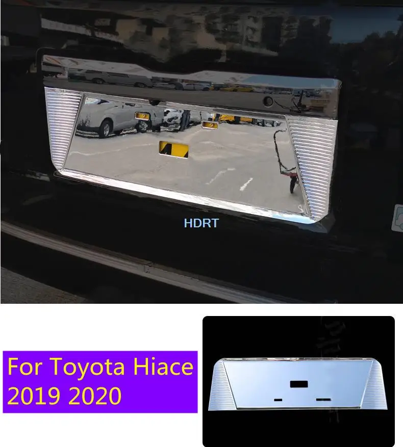 For-Toyota-Hiace-2019-2020-Car-Style-ABS-chrome-Carbon-fibre-License ...