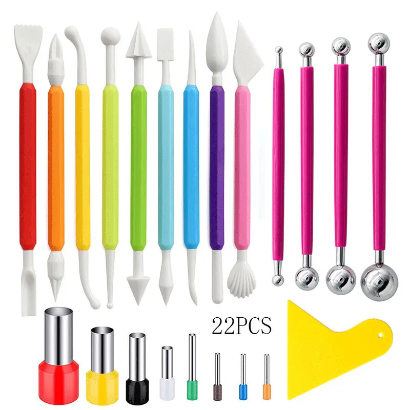 22-piece-Set-Pottery-Tool-Clay-Stone-Plastic-Carving-Knife-To-Take-Mud ...