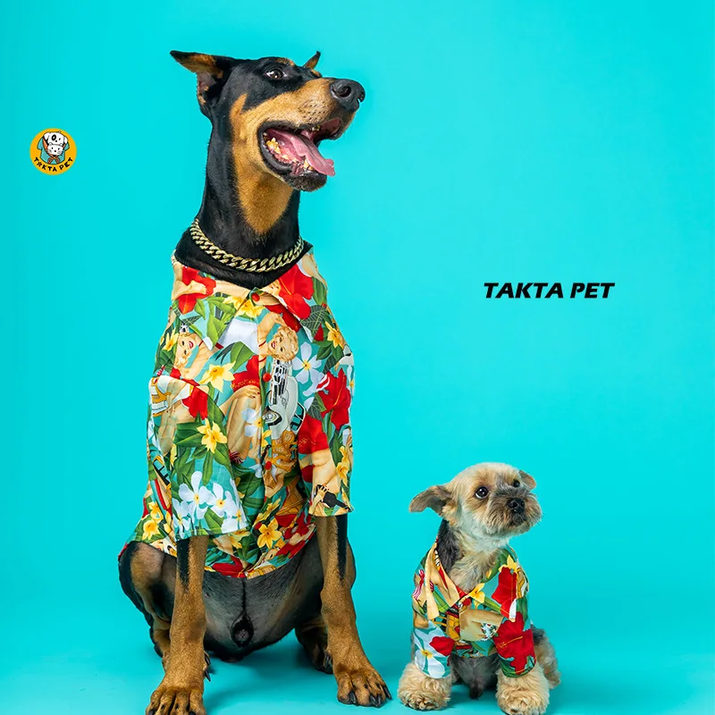 Hawaiian-Beach-Style-Dog-T-Shirts-Thin-Breathable-Summer-Dog-Clothes ...
