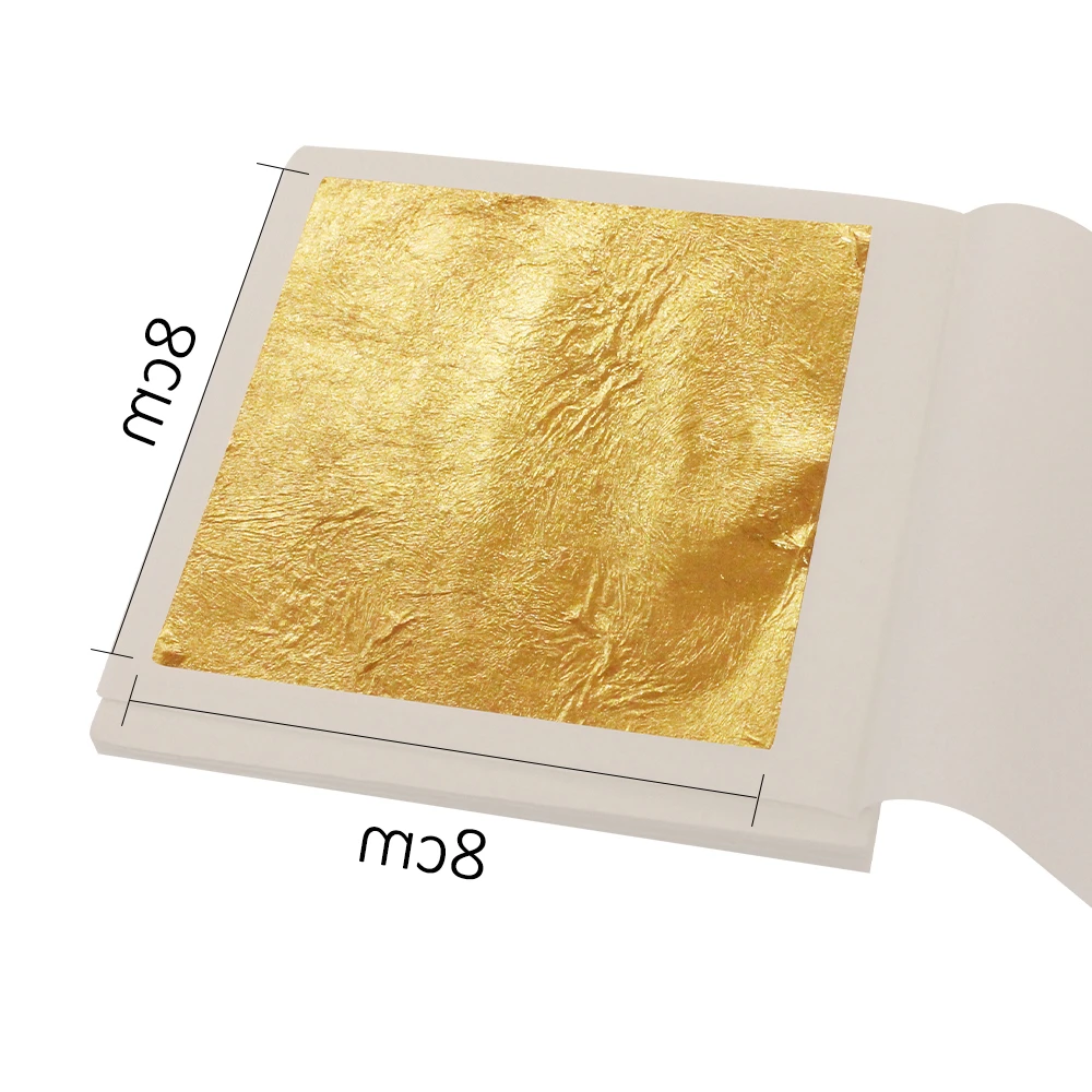 500Pcs-Genuine-Gold-Leaf-Sheets-24K-Real-Gold-Foil-Arts-Crafts-Food ...