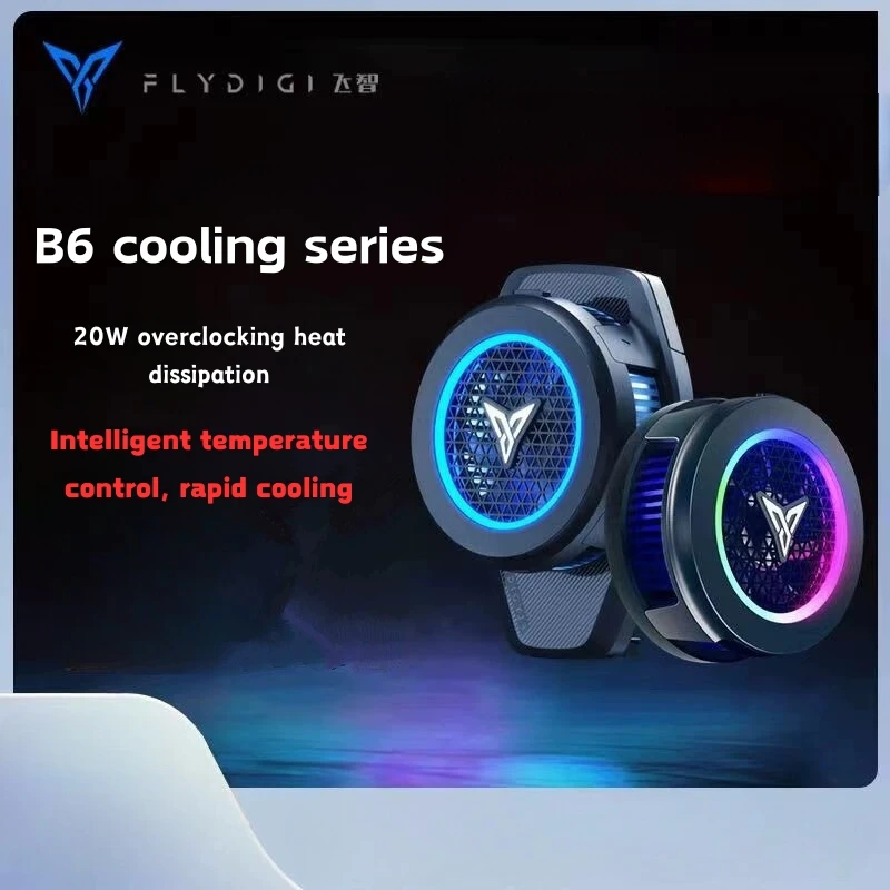 Flydigi B6X Magnético Celular Cooler, Poderoso, 20W, Freqüência Inteligente, Controle de ...