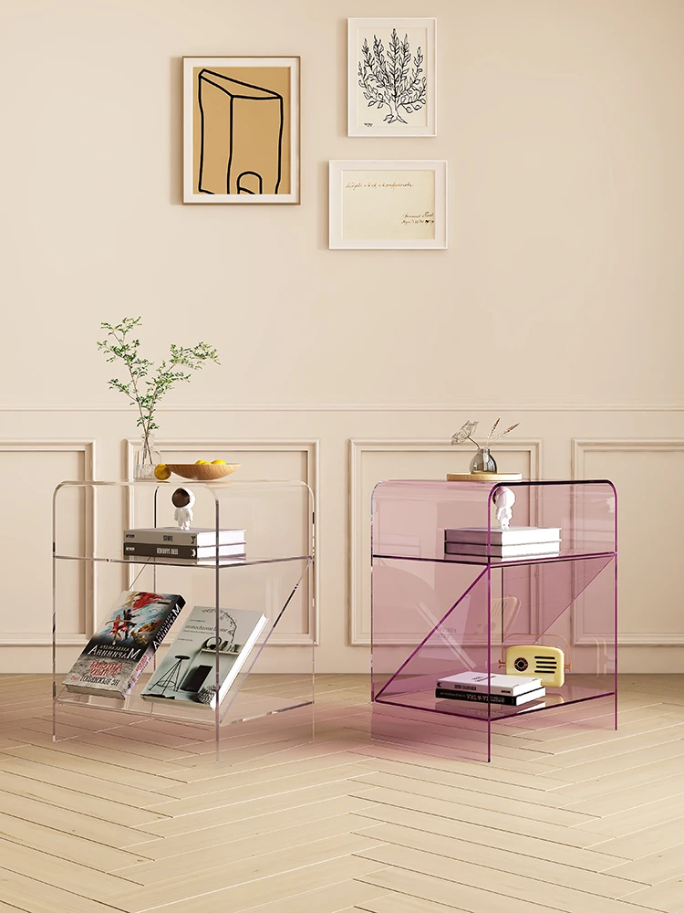 Acrylic-Transparent-Side-Table-Simple-Modern-Living-Room-Small-Coffee ...