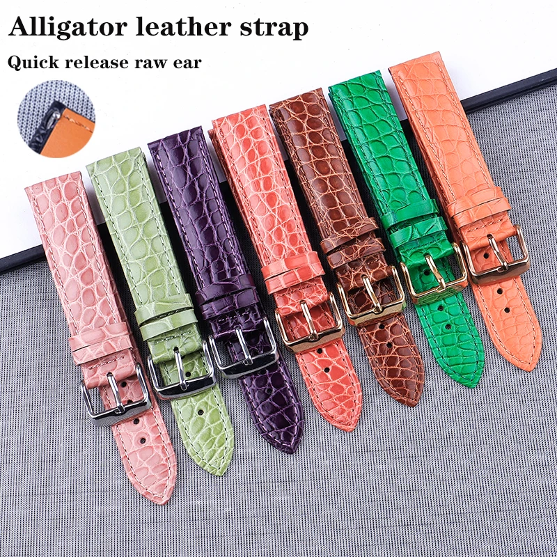 High-quality-crocodile-leather-watch-strap-suitable-for-men-and-women ...