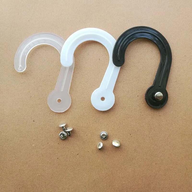 100pcs Big Plastic Header Hooks With Rivets Fabric Leather Sample Head ...