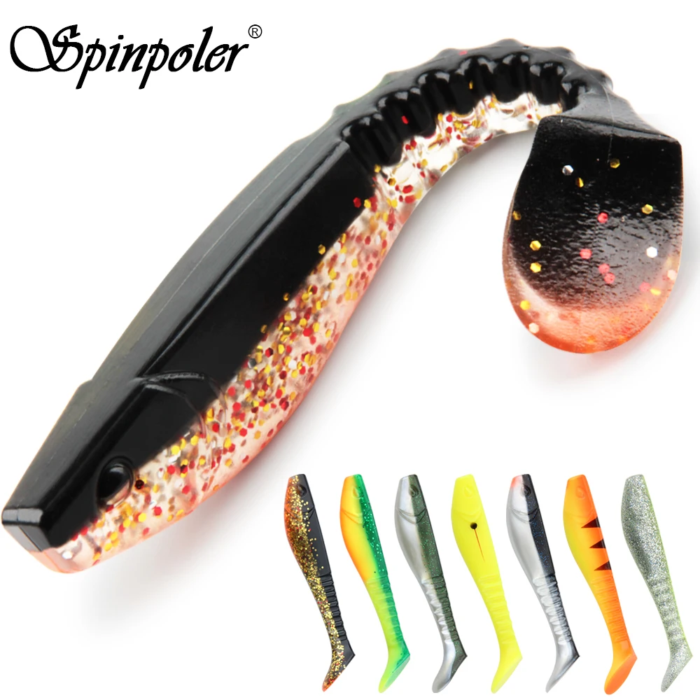 Spinpoler-Minnow-Shape-Paddle-Tail-Swimbait-5-Soft-Plastic-Swimbait-For ...