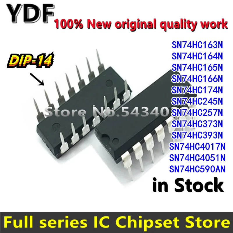 (10pcs) 100% New 100% New SN74HC163N 74HC163 DIP-16 74HC164 74HC165 ...