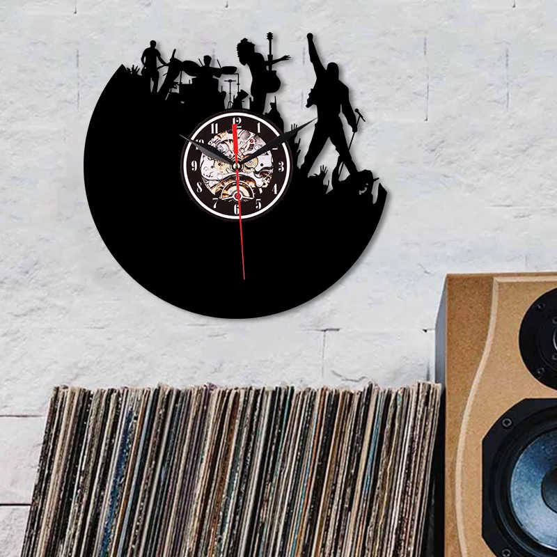 Rock Band Vinyl Records Wall Clocks Music Enthusiasts Gifts Singing ...
