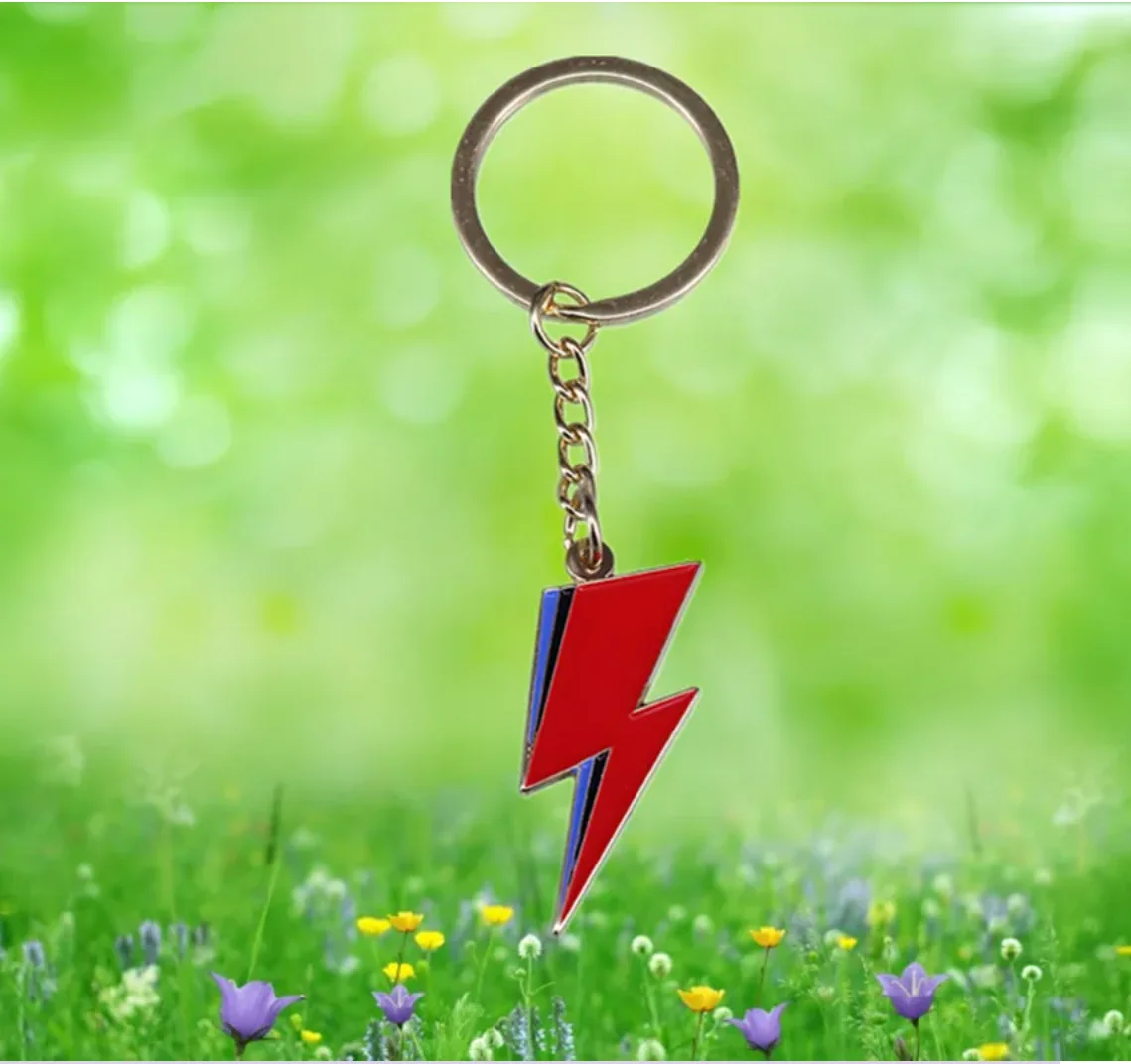 Ziggy-Stardust-Lightning-Bolt-Logo-Keychain-Keyring-Glam-Rock-Bag-Charm ...